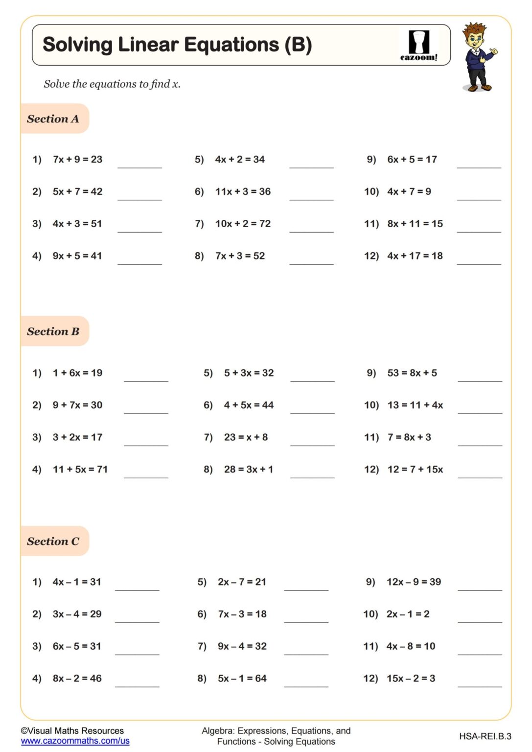 Free Printable Algebra 1 Worksheets - Free Printable Worksheets