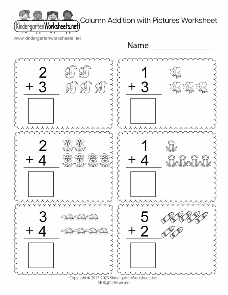 Addition Worksheets For Kindergarten Free Printables - Free Printable ...