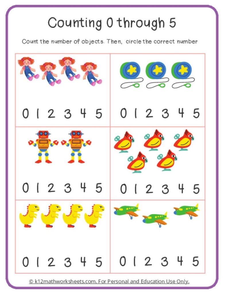 Numbers 0 5 Worksheets Free Printable - Free Printable Worksheets