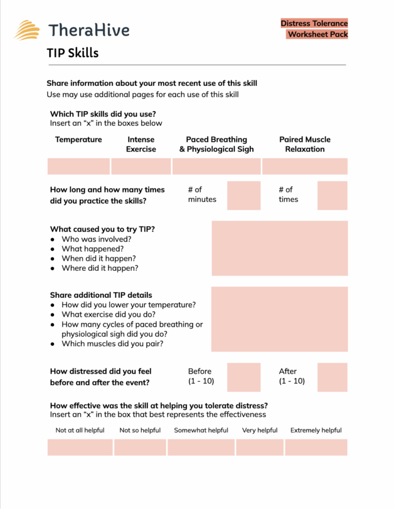 Dbt Skills Worksheets Free Printable - Free Printable Worksheets