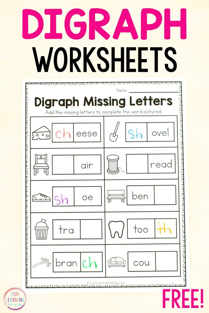1st Grade Free Printable Digraph Worksheets - Free Printable Worksheets