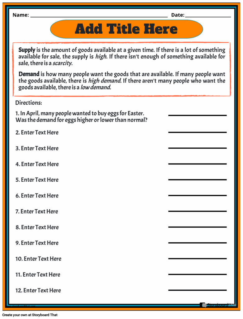 Free Printable Economics Worksheets - Free Printable Worksheets