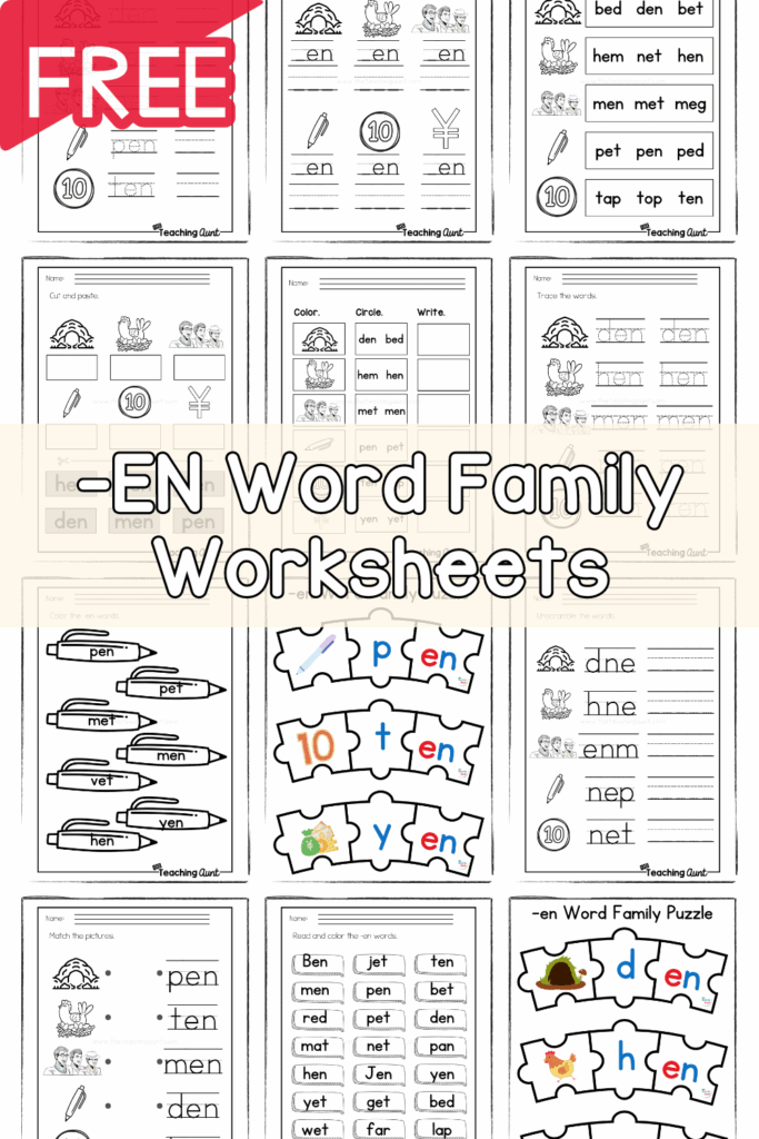 Word Family Free Printable Worksheets - Free Printable Worksheets