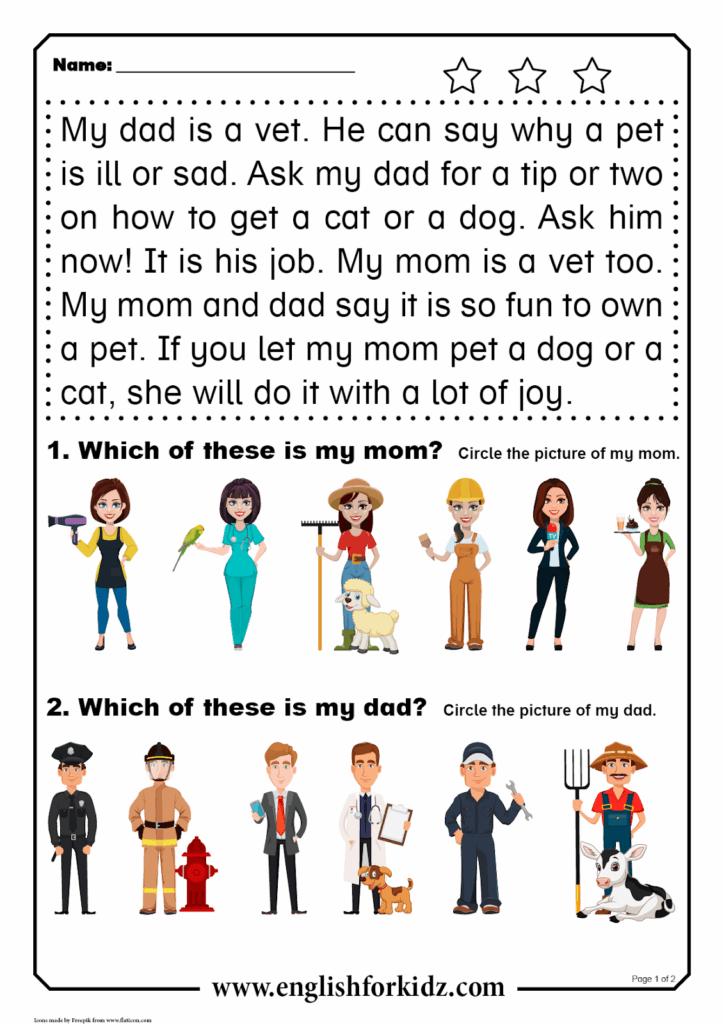 Easy Reading Comprehension Worksheets Esl Printable - Free Printable ...