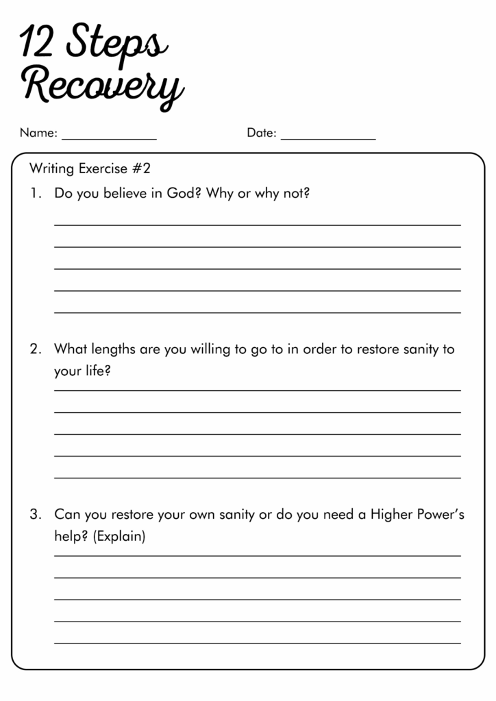 Free Printable 12 Step Worksheets - Free Printable Worksheets