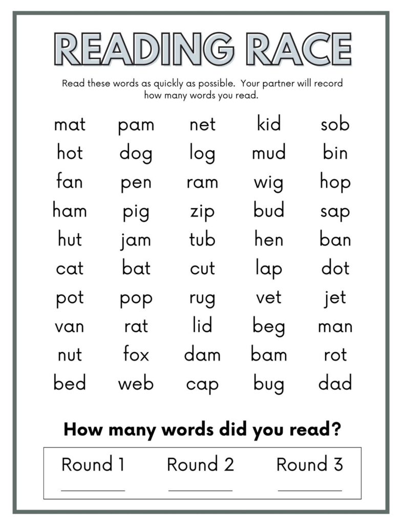 Free Printable Basic Word Reading Worksheets - Free Printable Worksheets