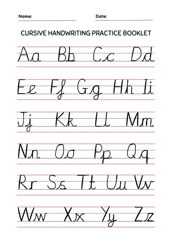 Free Printable Pre Cursive Handwriting Worksheets - Free Printable ...