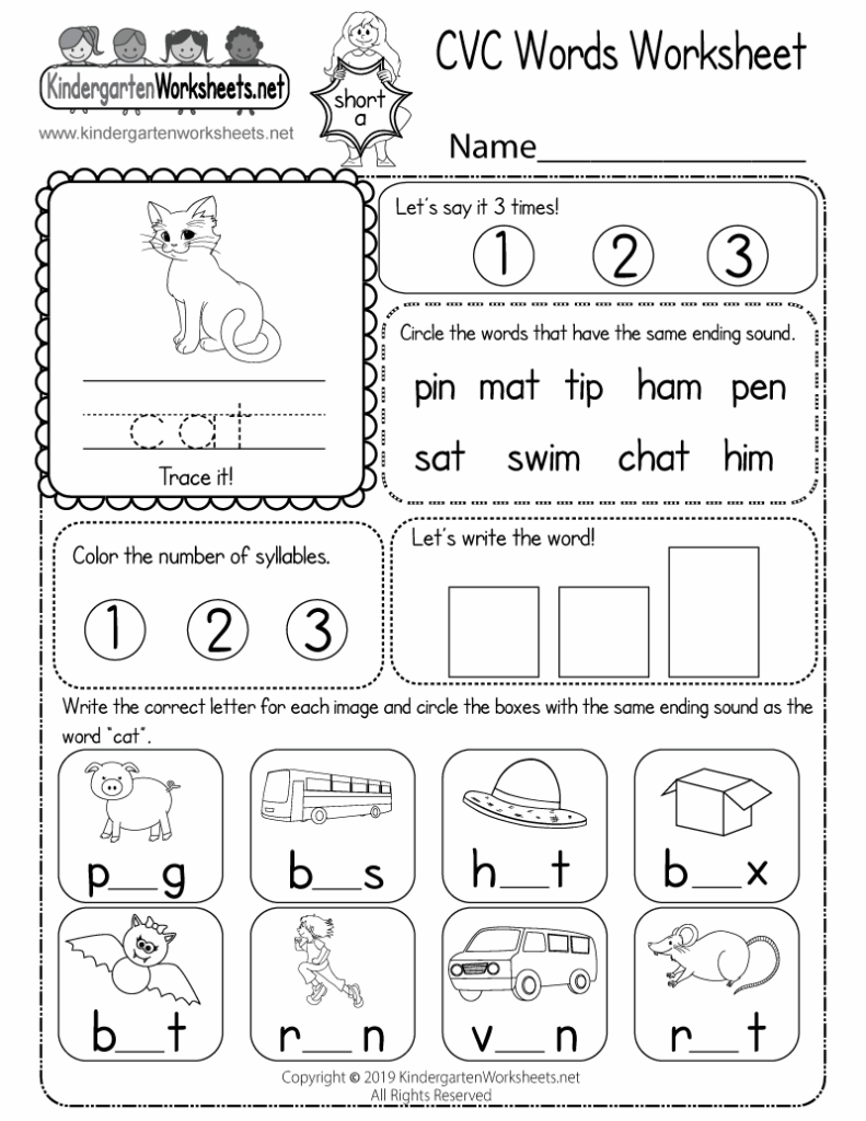 Cvc Worksheets Free Printable - Free Printable Worksheets