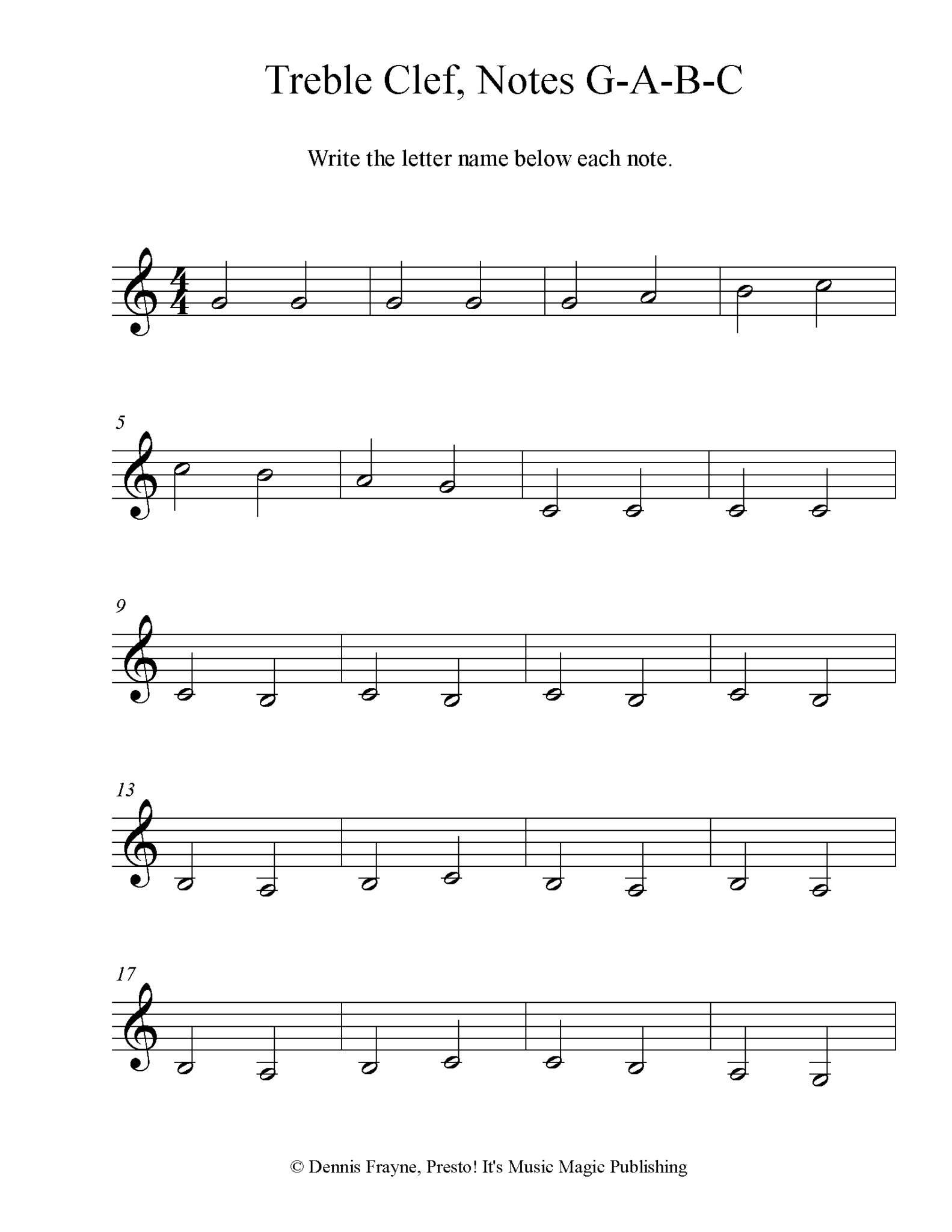 Free Printable Treble Clef Worksheets - Free Printable Worksheets