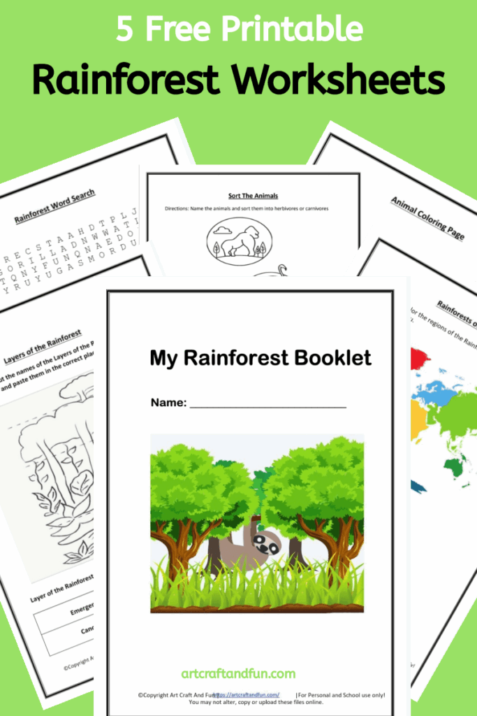 Free Rainforest Printables Worksheets - Free Printable Worksheets