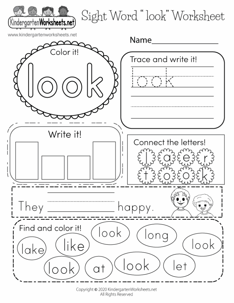 Free Printable Sight Word To Worksheet - Free Printable Worksheets