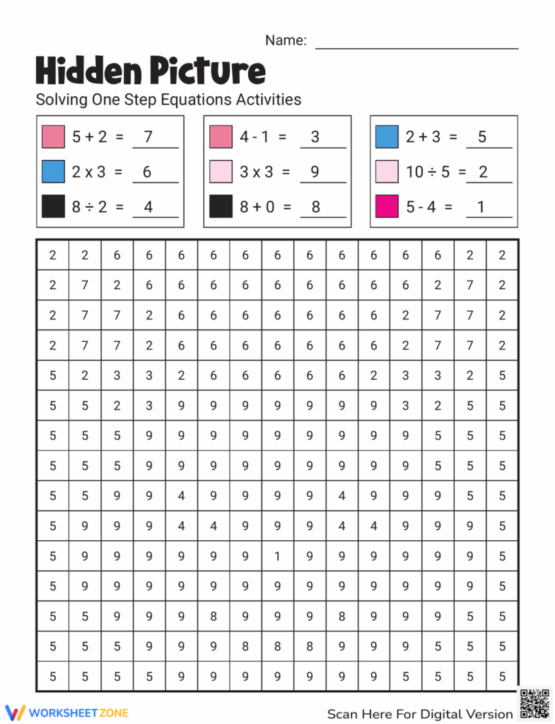 Free Printable Mystery Picture Worksheets - Free Printable Worksheets