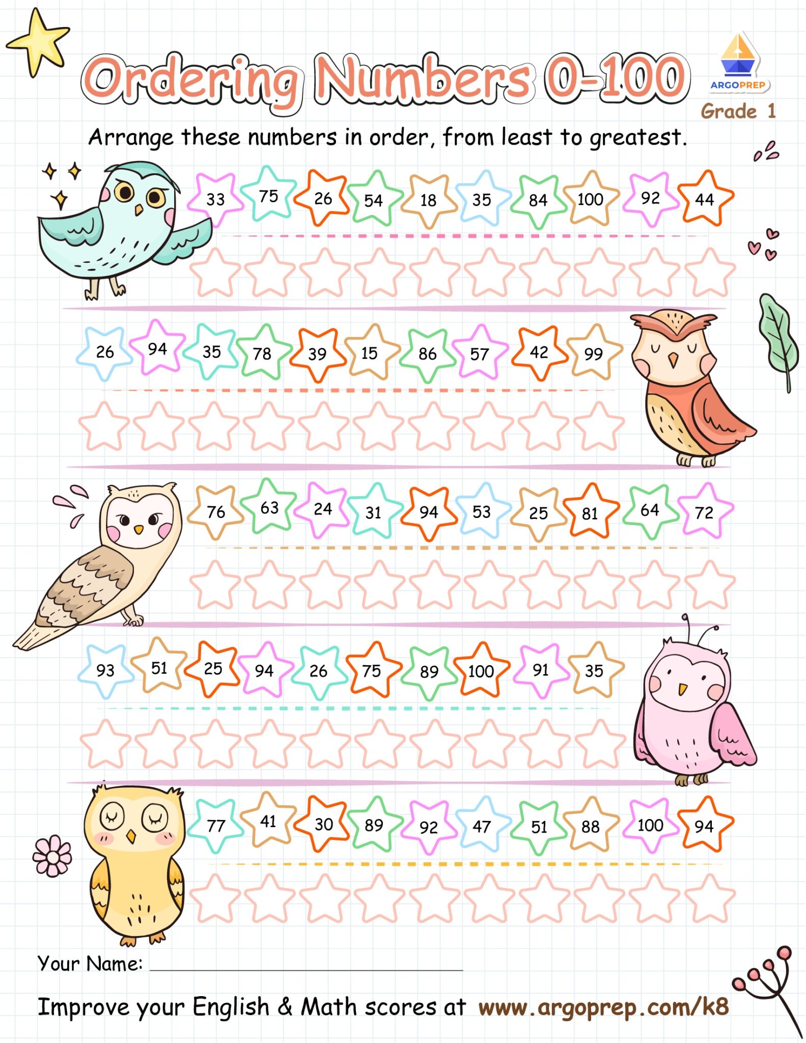 Free Printable Worksheets Ascending Descending Order - Free Printable ...