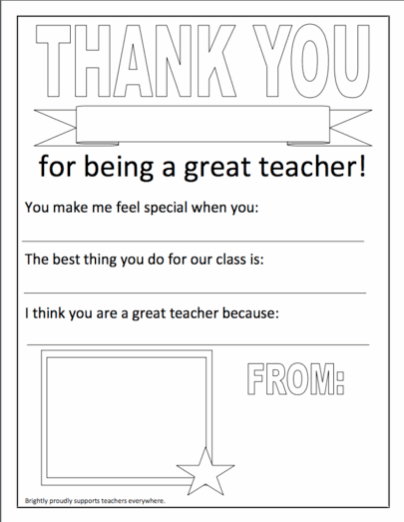 Free Printable Teacher Appreciation Worksheet - Free Printable Worksheets