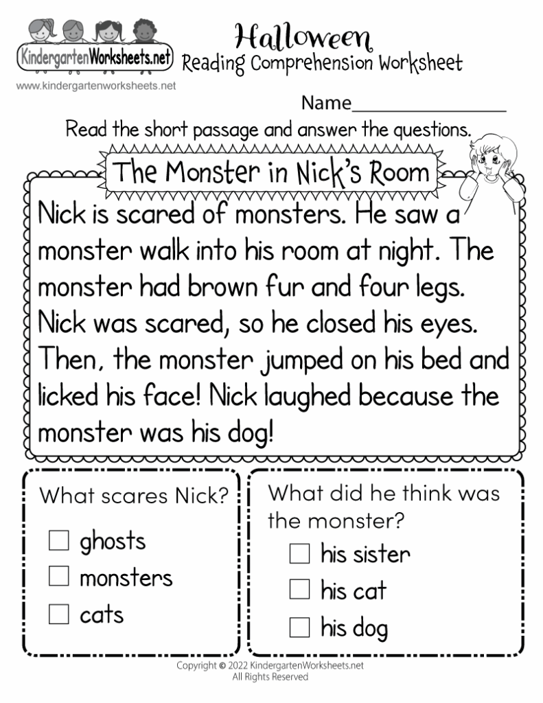 2nd Grade Halloween Reading Comprehension Worksheets - Free Printable ...