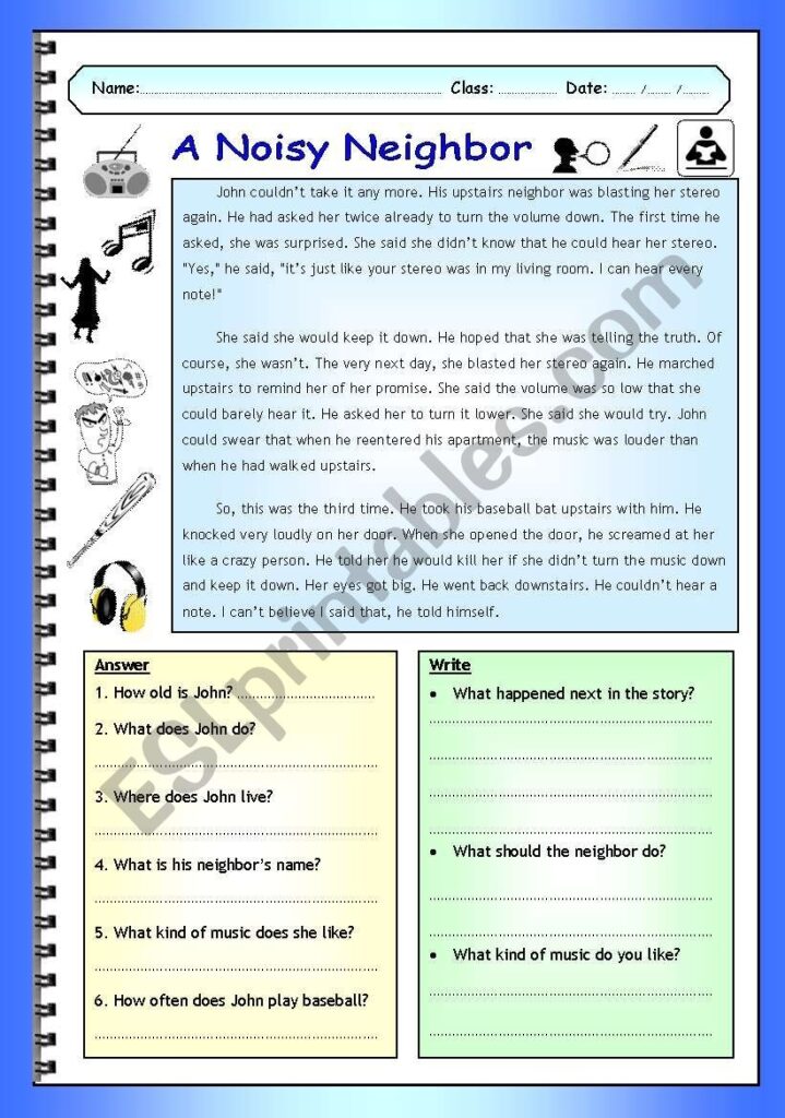 Esl Pre Intermediate Reading Comprehension Worksheets - Free Printable ...