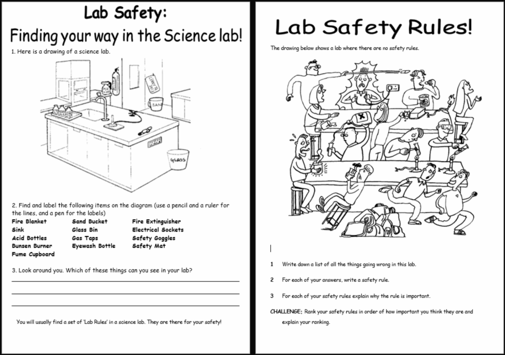 Free Printable Lab Safety Worksheets - Free Printable Worksheets