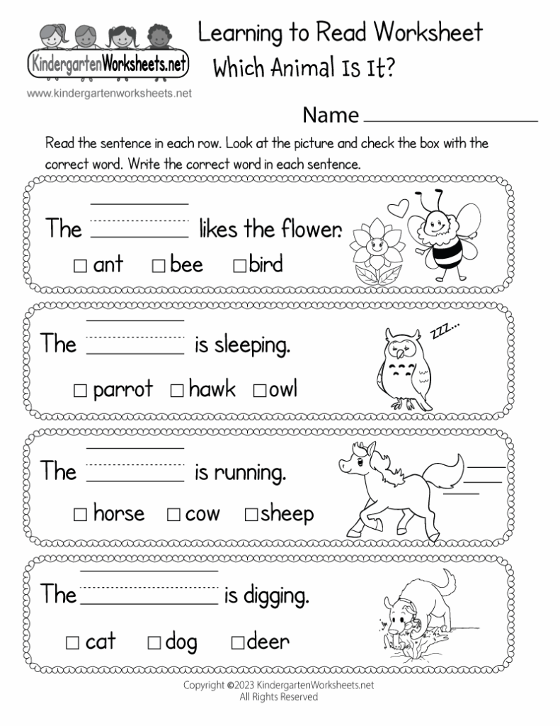 Free Printable Beginner Reading Worksheets - Free Printable Worksheets