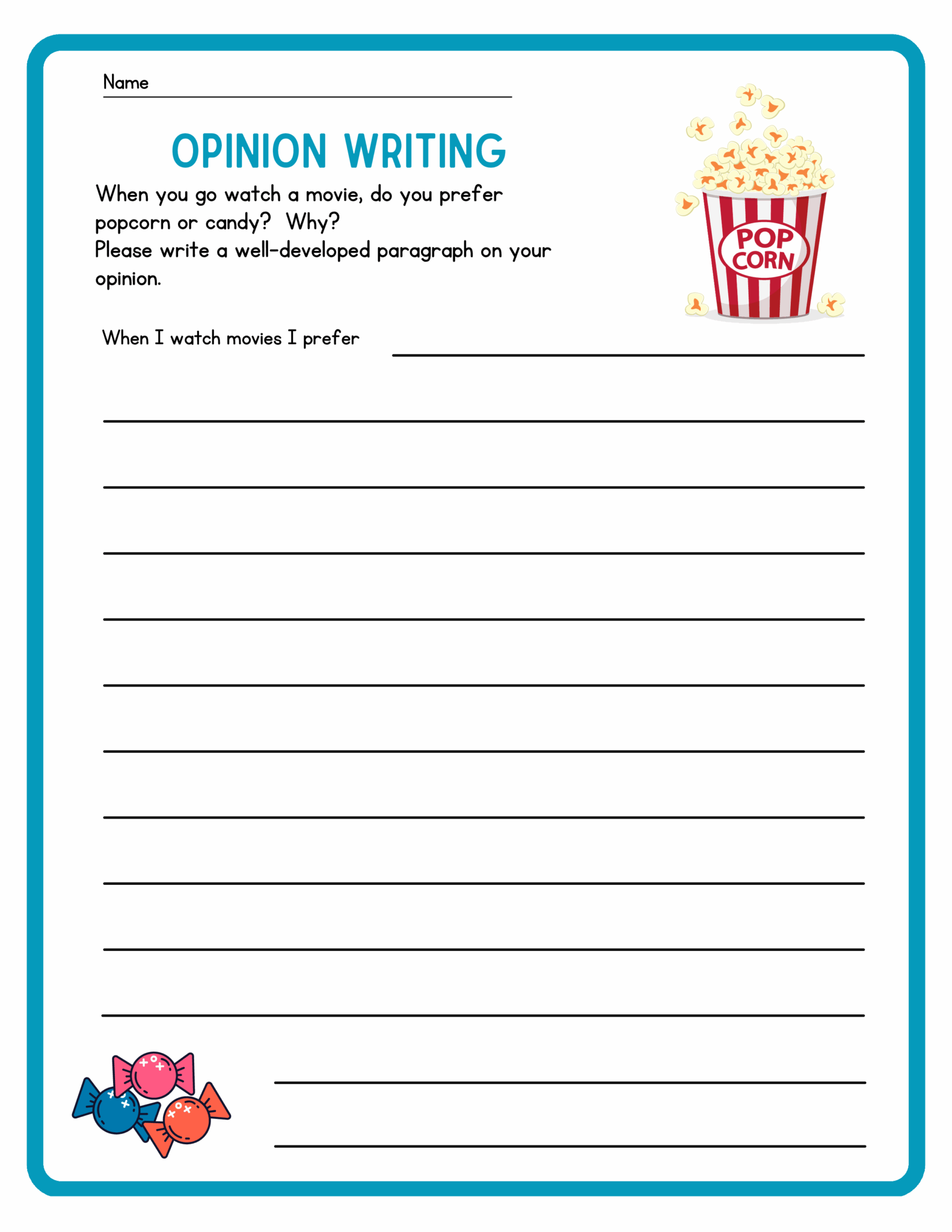 Free Printable Opinion Writing Worksheets - Free Printable Worksheets