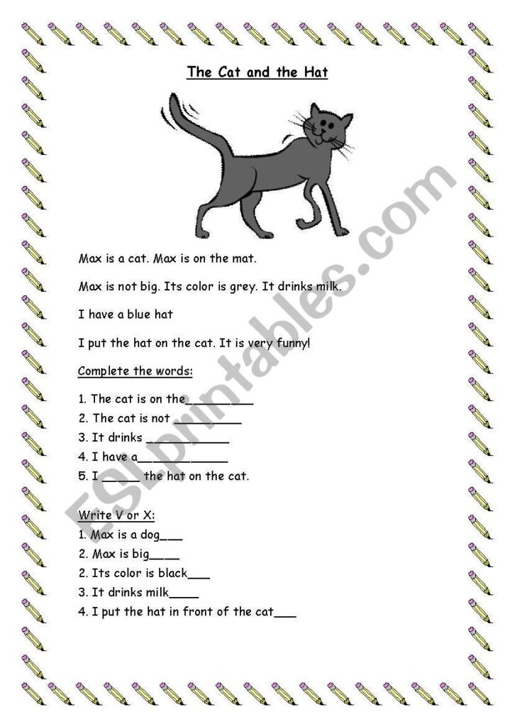 Beginning Esl Reading Comprehension Worksheets - Free Printable Worksheets