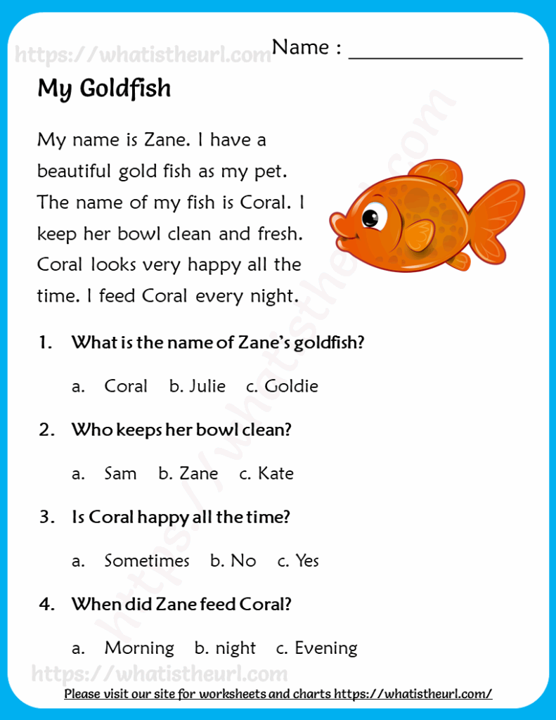 Grade 2 English Reading Comprehension Worksheets - Free Printable ...