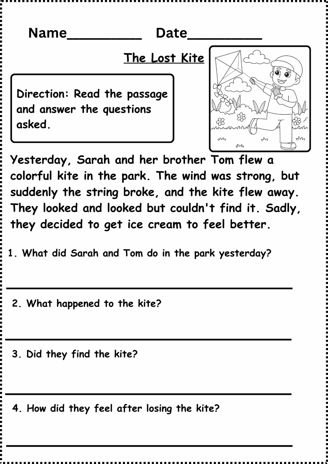 Filipino Reading Comprehension Worksheets For Kindergarten - Free ...