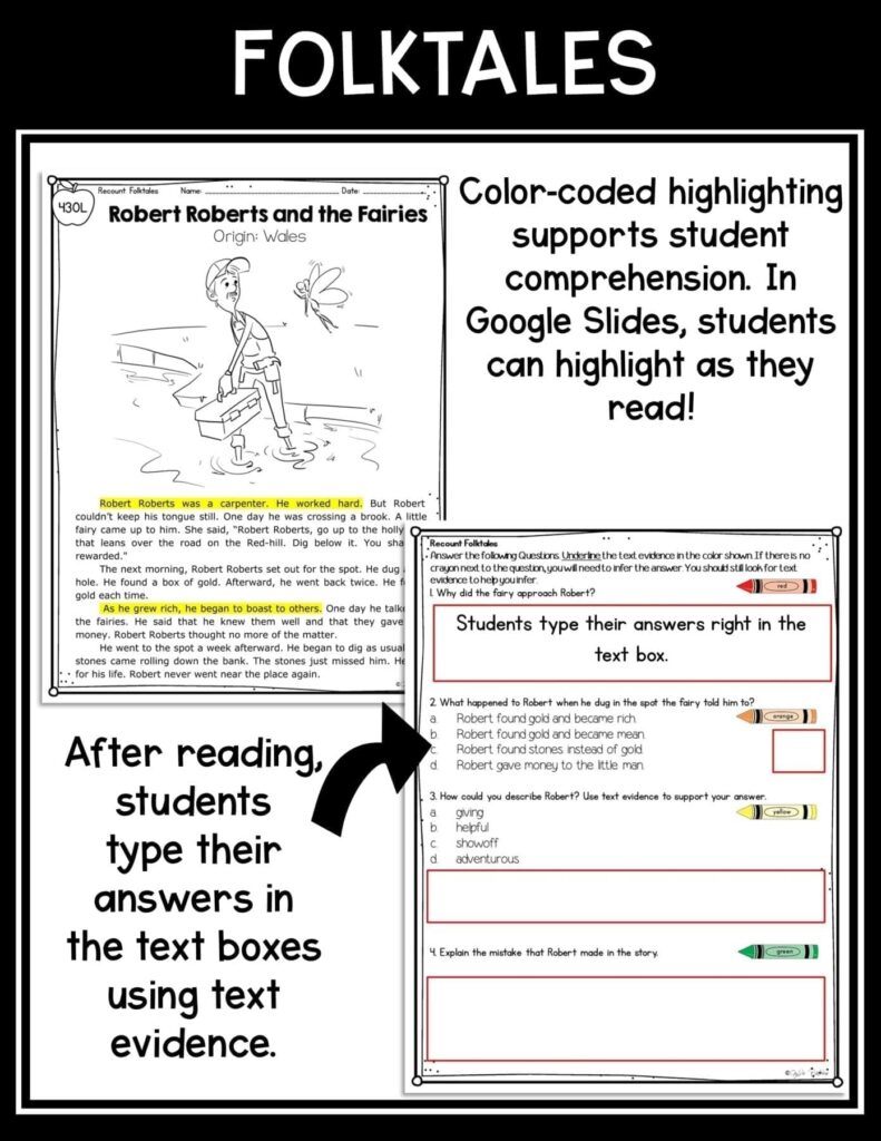 Folktale Reading Comprehension Worksheets Free - Free Printable Worksheets