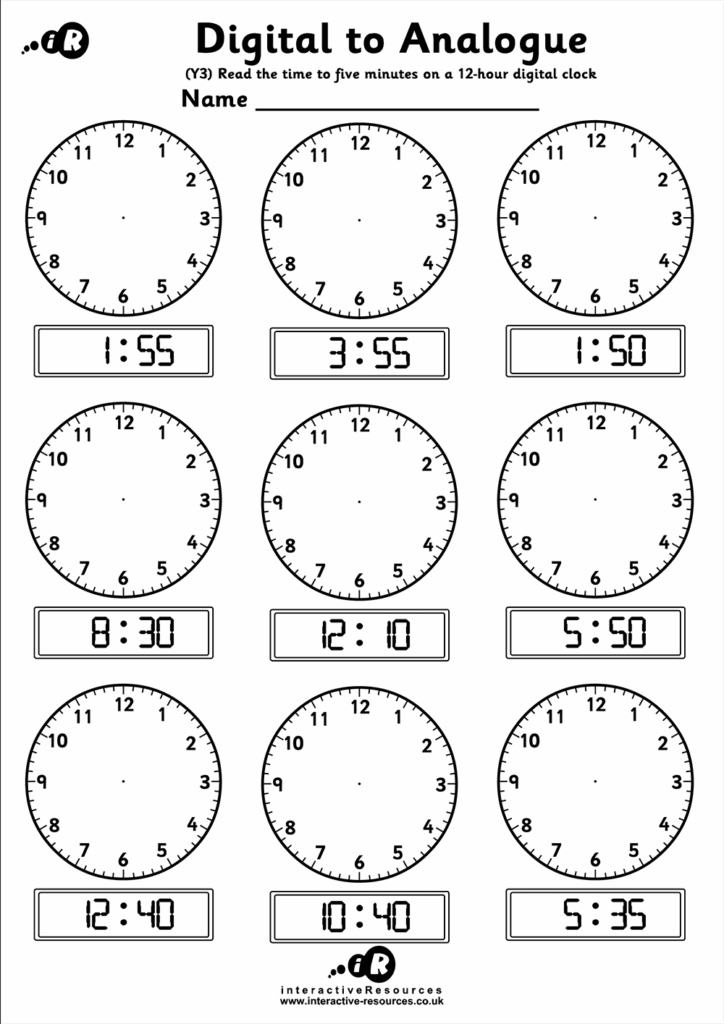 Free Printable Digital Time Worksheets - Free Printable Worksheets