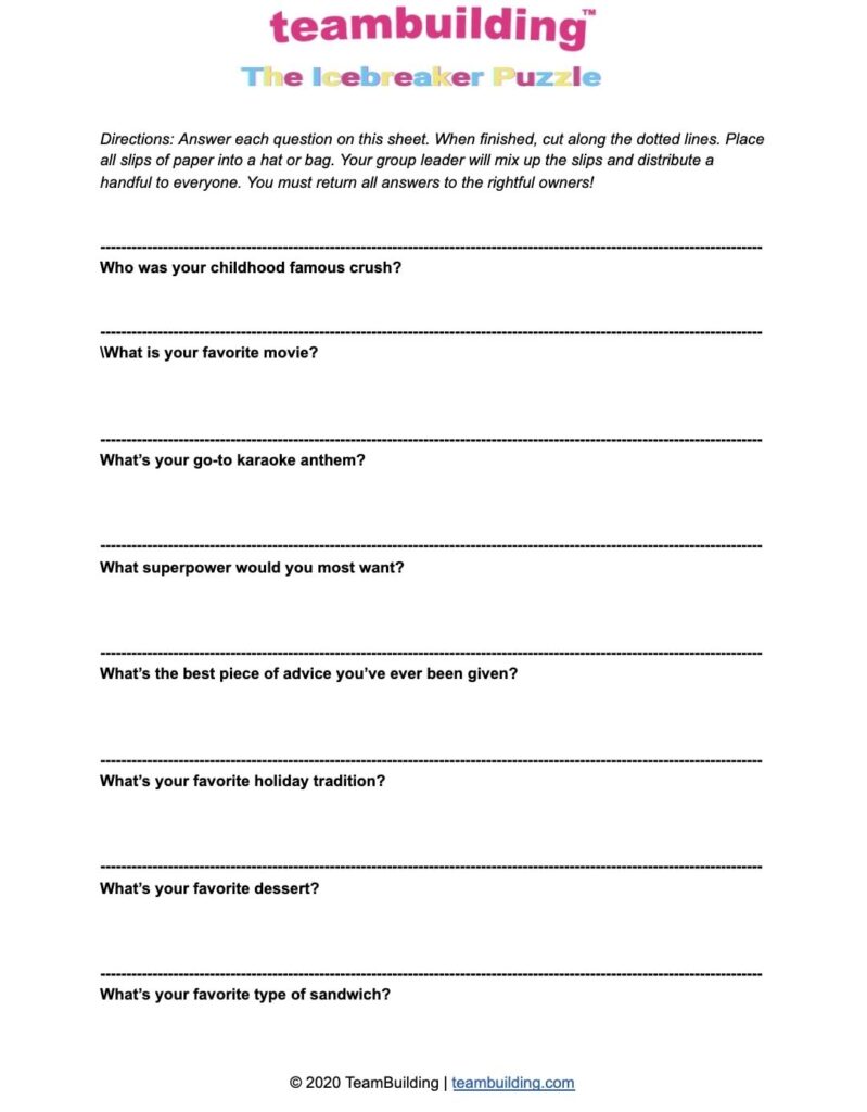 Free Printable Teamwork Worksheets - Free Printable Worksheets