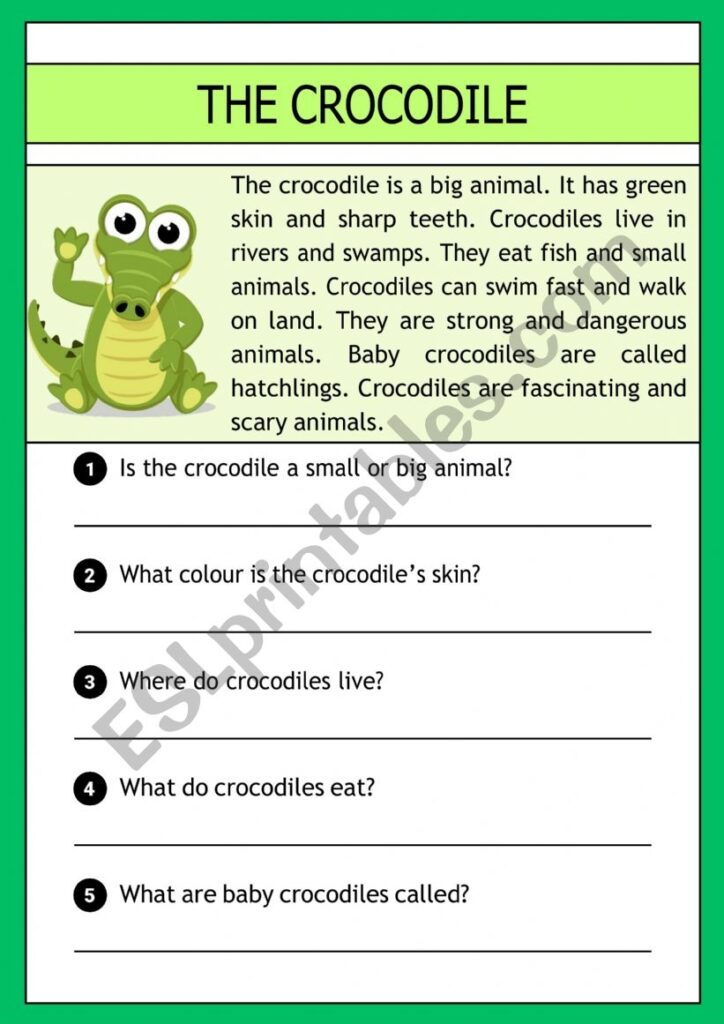 Amphibians Reading Comprehension Worksheets - Free Printable Worksheets