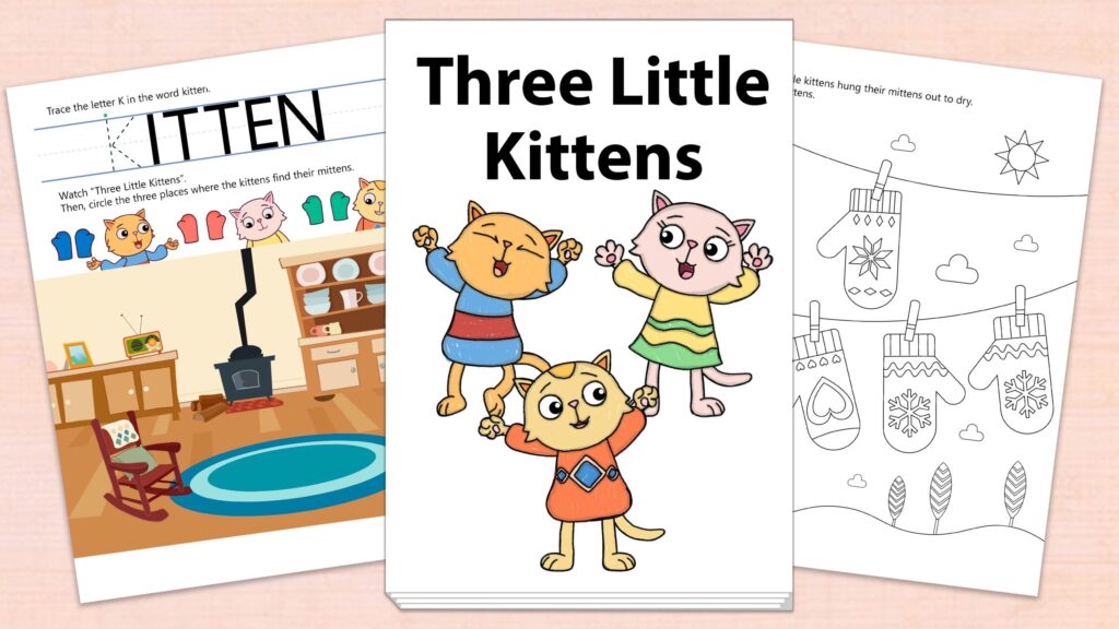 Three Little Kittens Free Printables Worksheets - Free Printable Worksheets