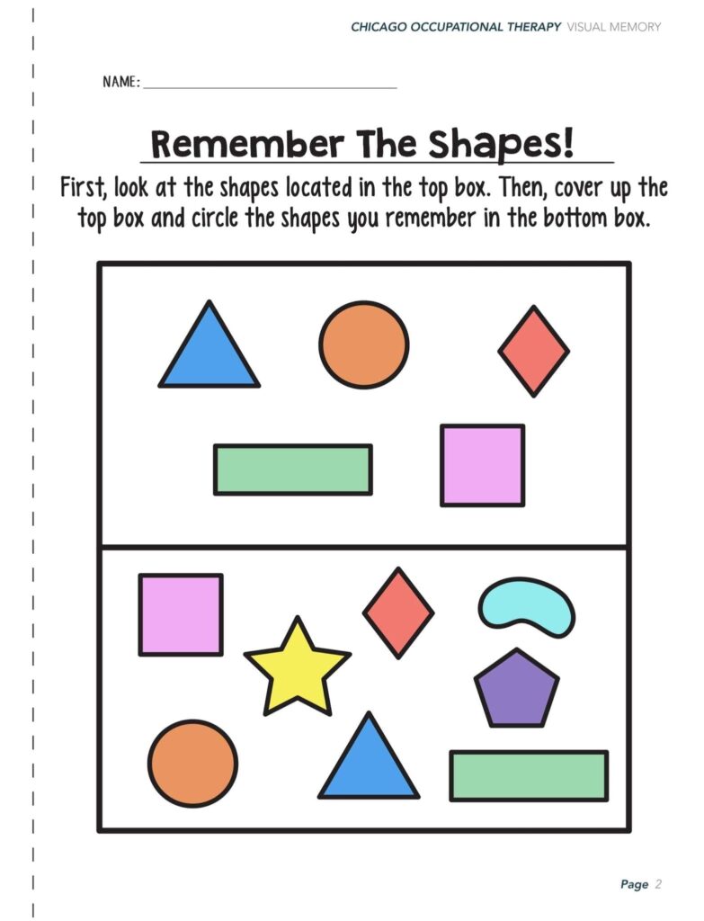 Free Printable Visual Memory Worksheets - Free Printable Worksheets